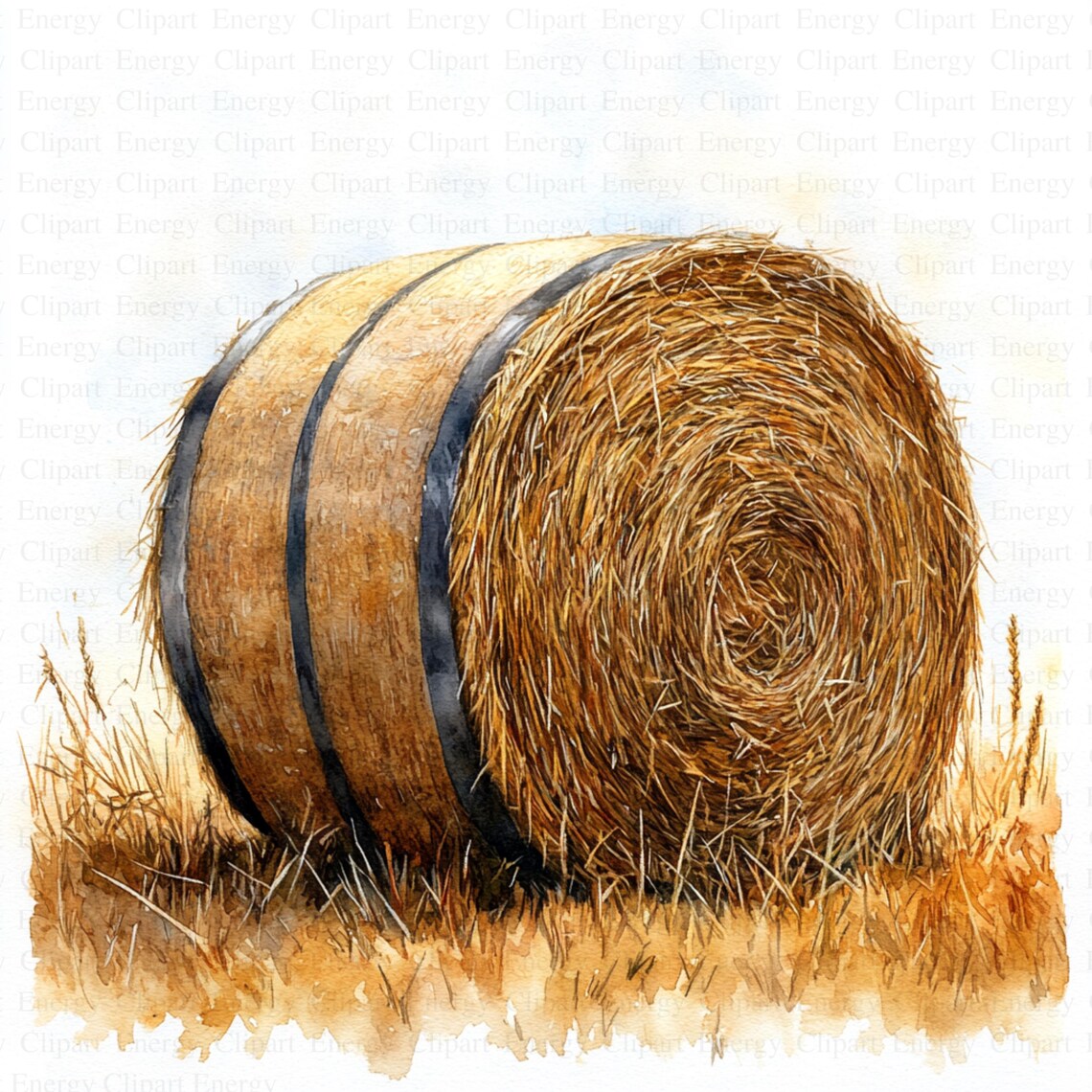 Hay Bale Clipart 5 High Quality Jpg's Digital Download Farm Art Farm ...