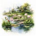 Watercolor Backyard Pond Clipart Bundle 5 High Quality Jpg's Digital ...