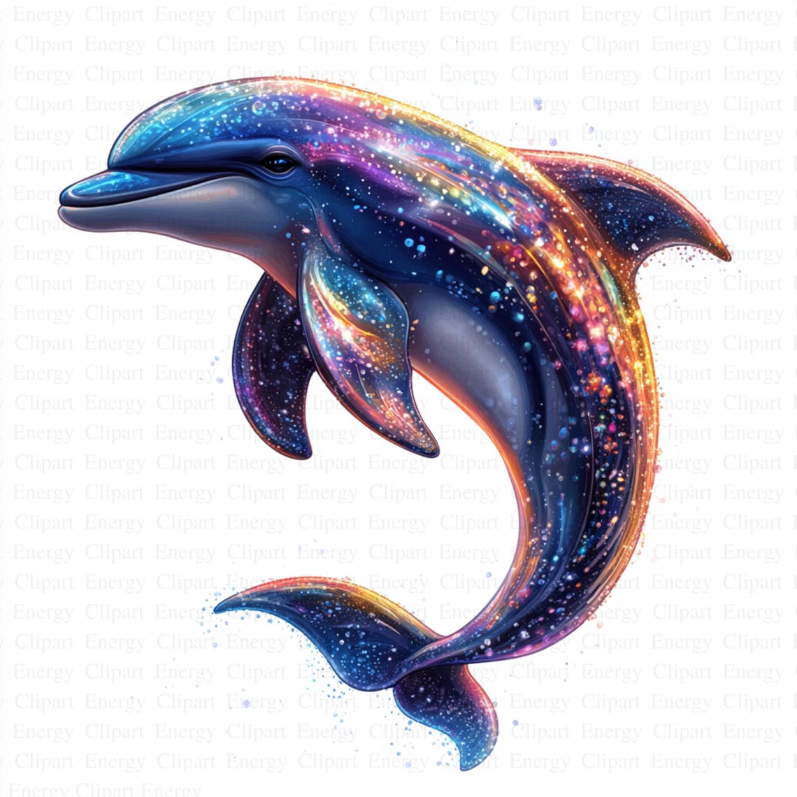 Watercolor Colorful Dolphins Clipart | 5 High Quality Jpg's | Digital ...