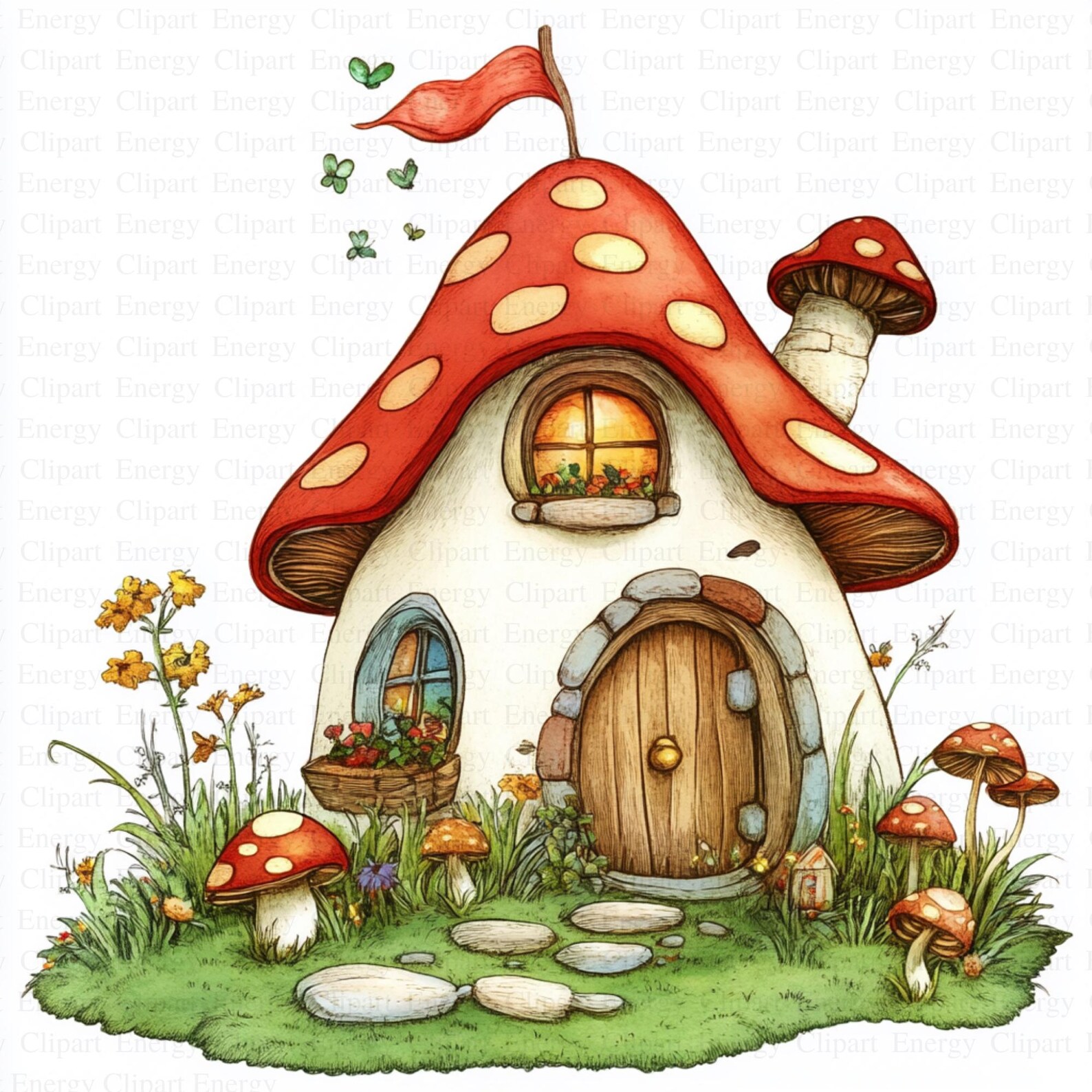 Gnome House Clipart | 5 High Quality Jpg's | Digital Download | Cute ...