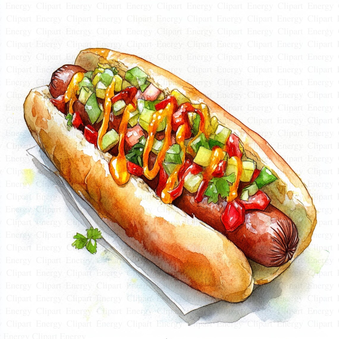 Chili Dog Clipart | 5 High Quality Jpg's | Digital Download | Chili Dog ...