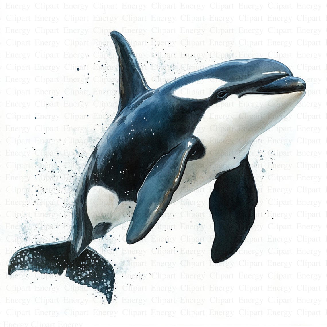 Orca Clipart | 5 High Quality Jpg's | Digital Download | Ocean ...