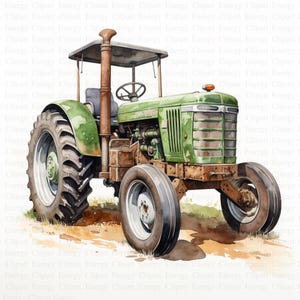 Old Tractor Clipart | 5 High Quality Jpgs | Digital Download | Card ...