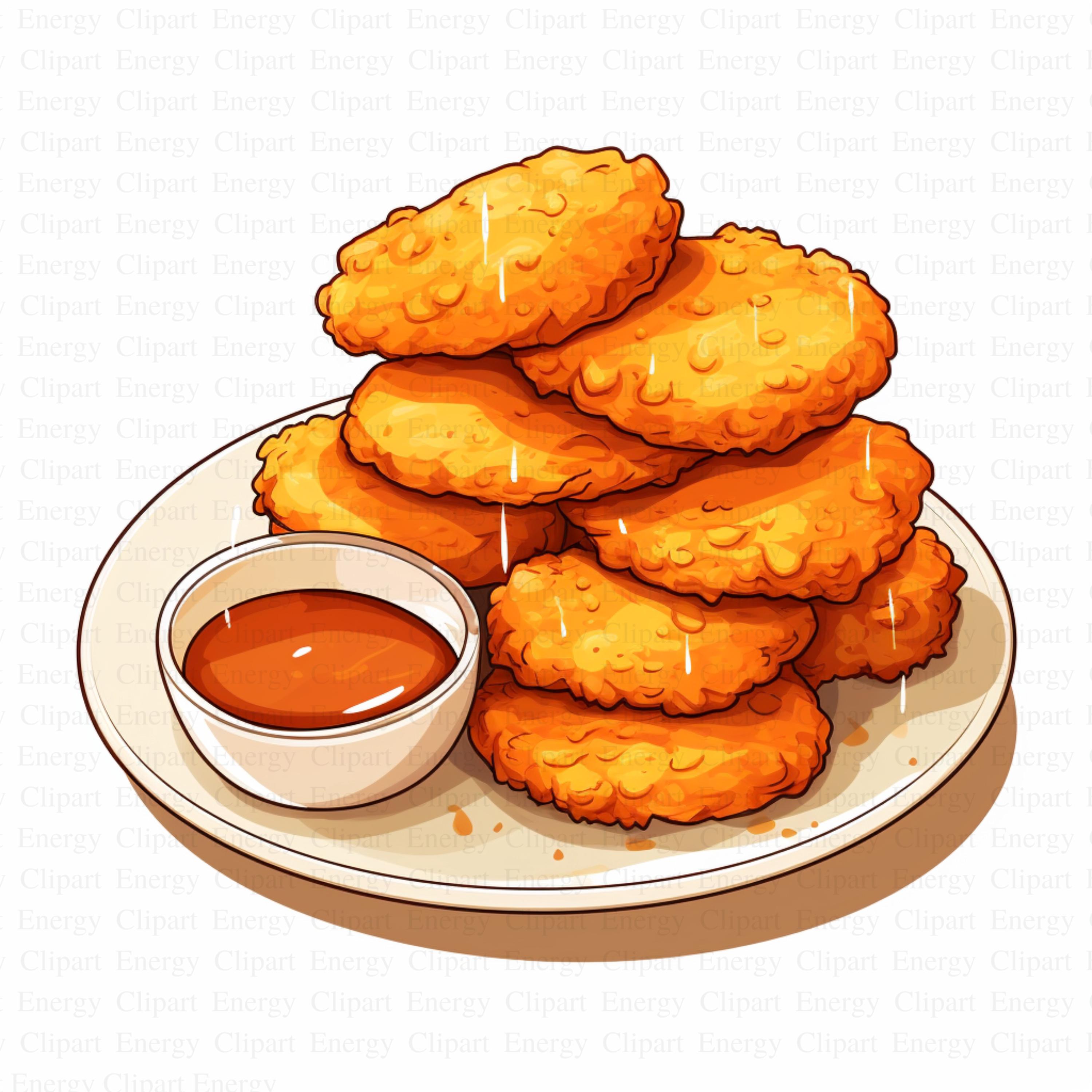 Chicken Nuggets Clipart 5 High Quality Jpg's Digital Download Nuggets ...