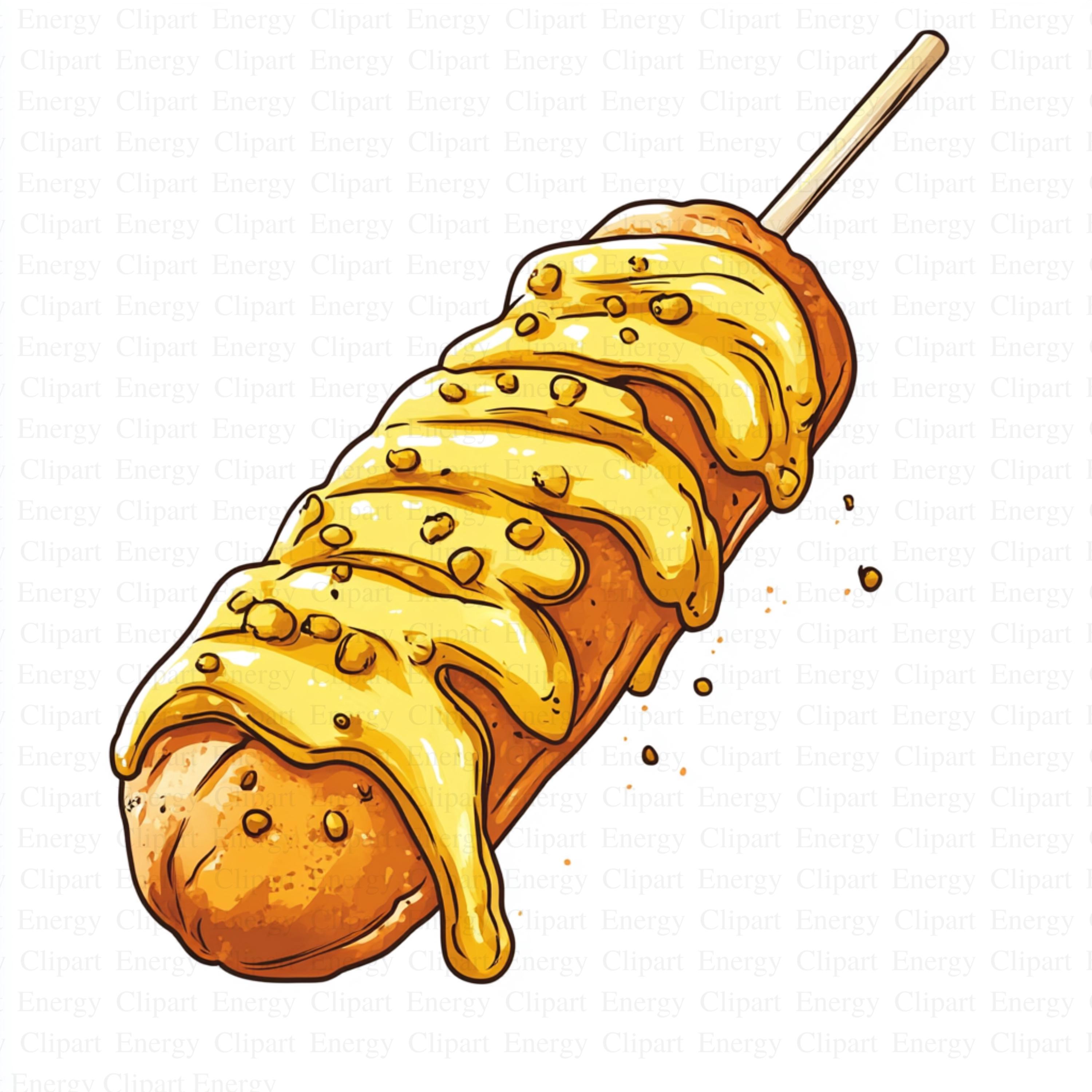 Corn Dog Clipart | 5 High Quality Jpg's | Digital Download | Corn Dog ...