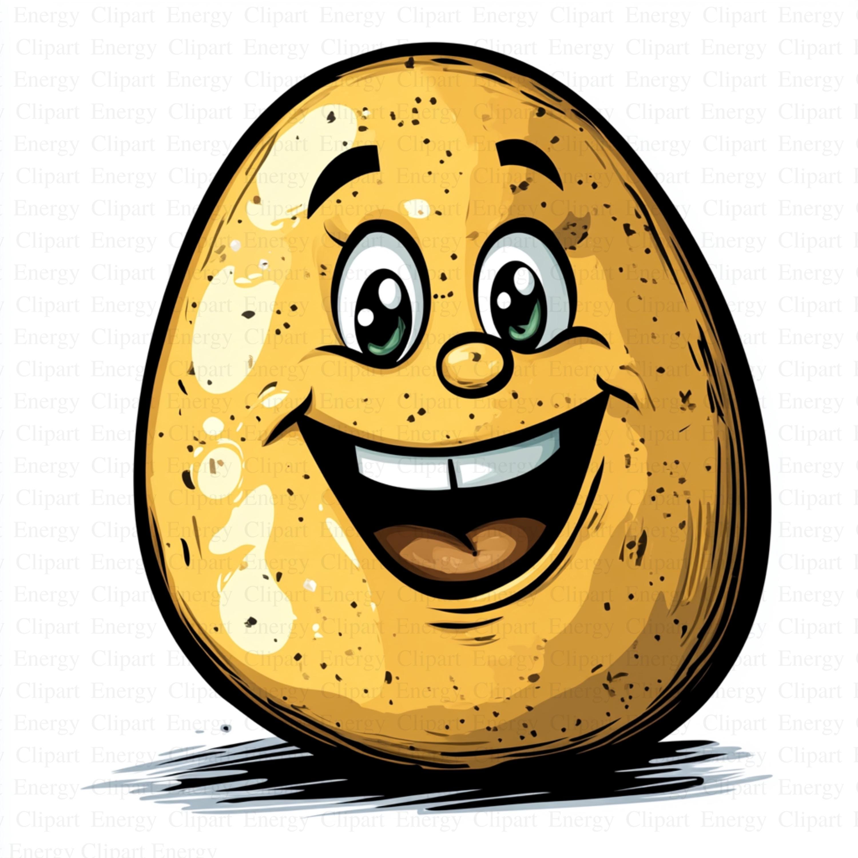 Potato Clipart | 5 High Quality Jpg's | Digital Download | Cartoon ...