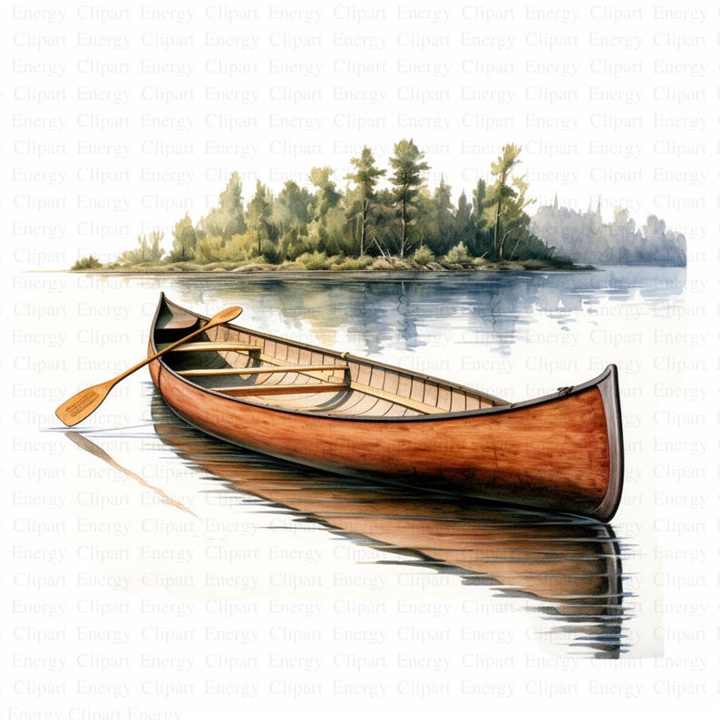 Vintage Canoe Clipart | 5 High Quality Jpg's | Digital Download | Canoe ...