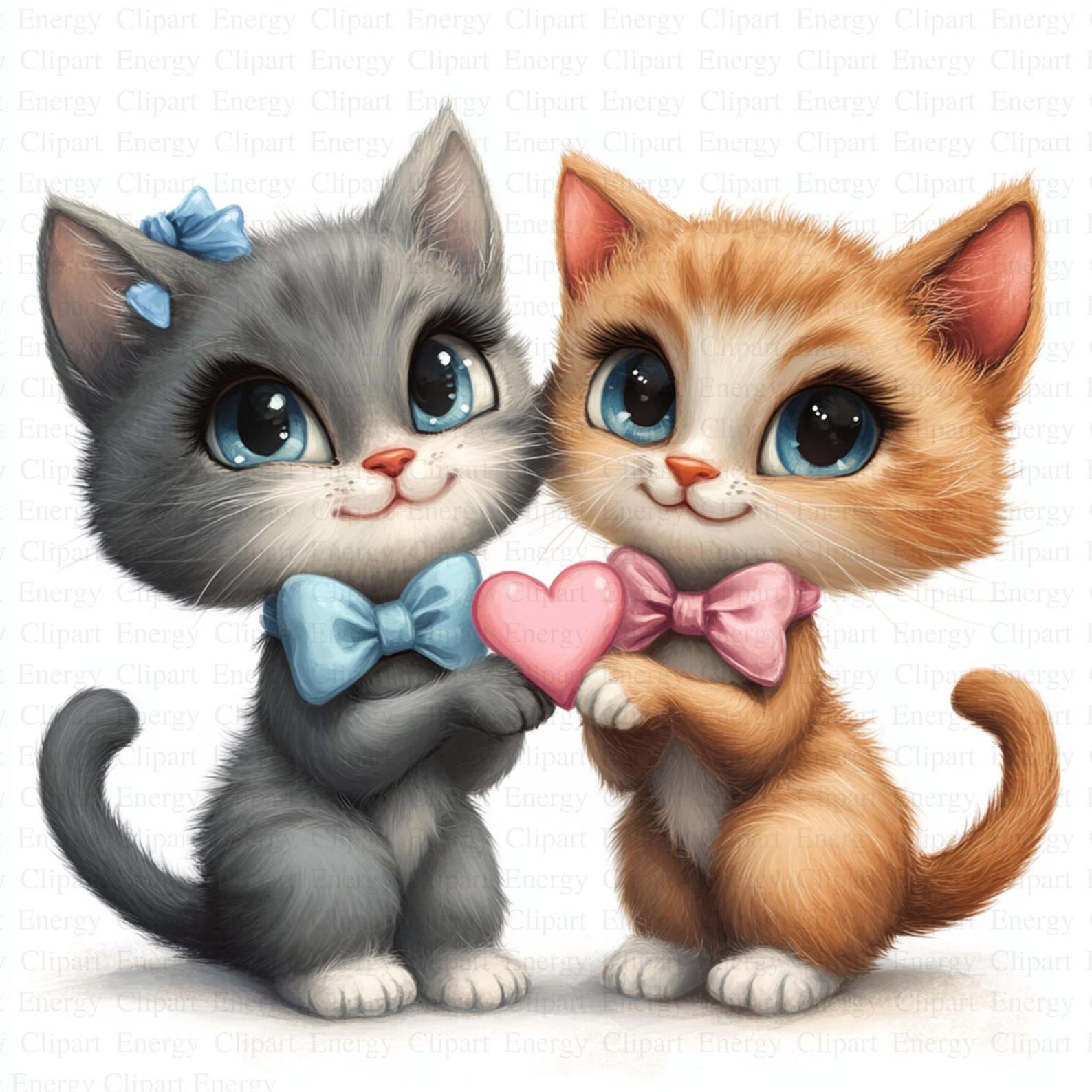 Cat and Kitten Clipart | 5 High Quality Jpgs | Digital Download | Art ...