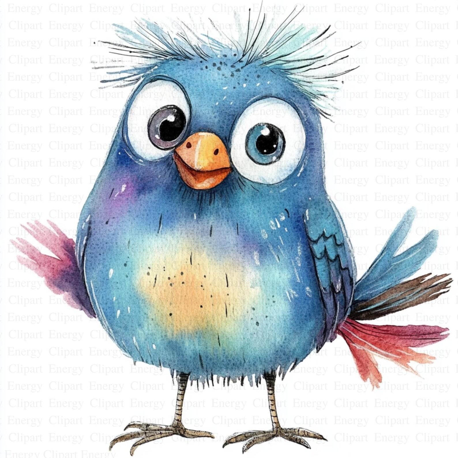 Whimsical Birds Clipart | 5 High Quality Jpgs | Digital Download ...