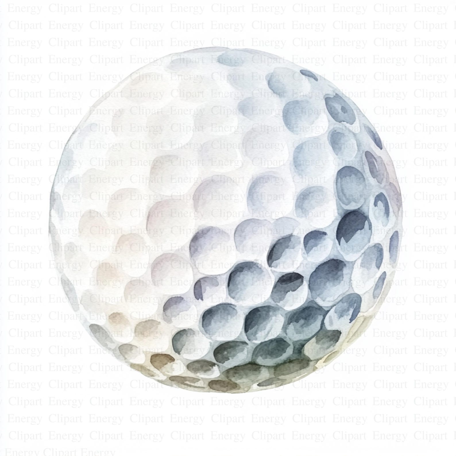 Watercolor Golf Ball Clipart | 5 High Quality Jpg's | Digital Download ...