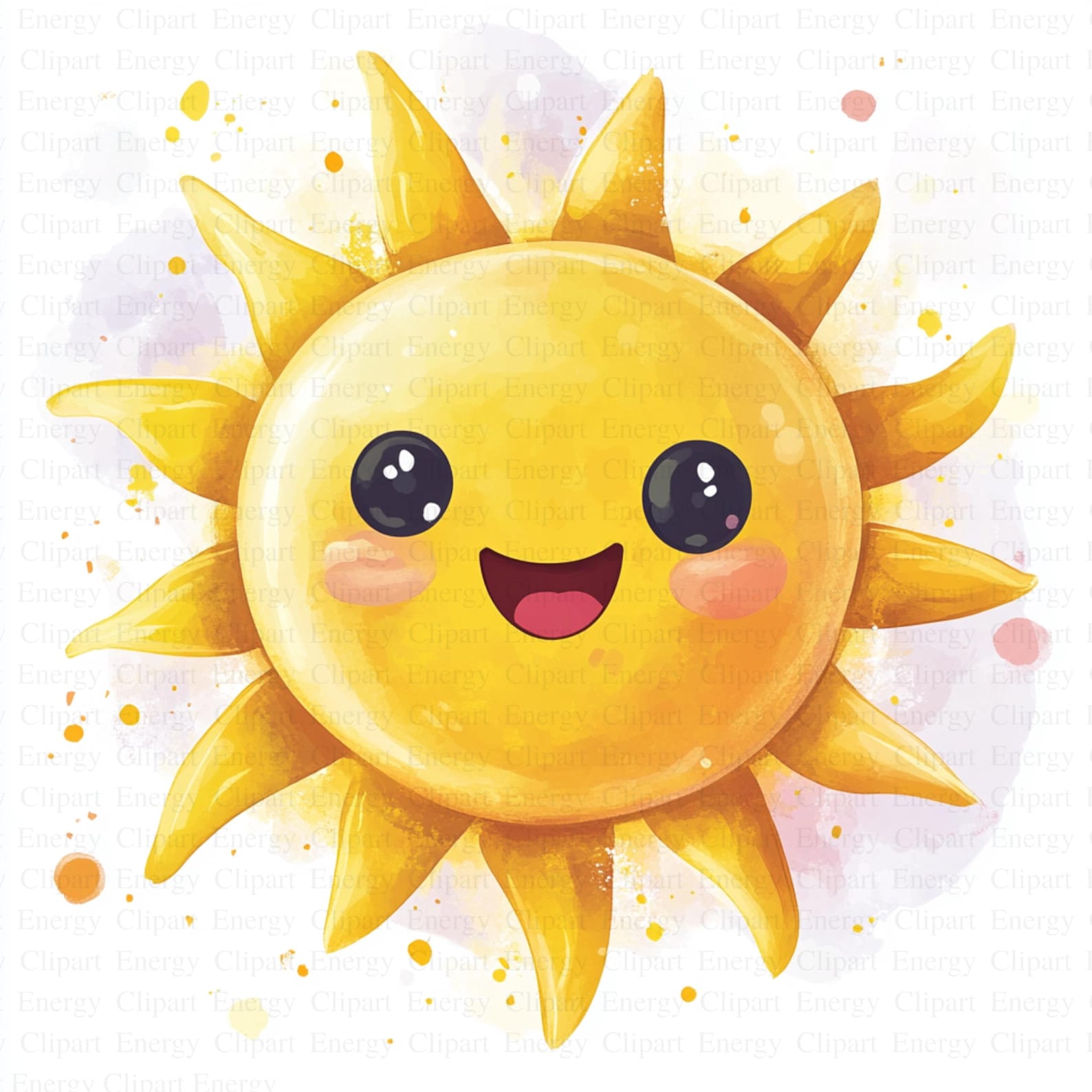 Cute Sun Clipart | 5 High Quality Jpg's | Digital Download | Whimsical ...