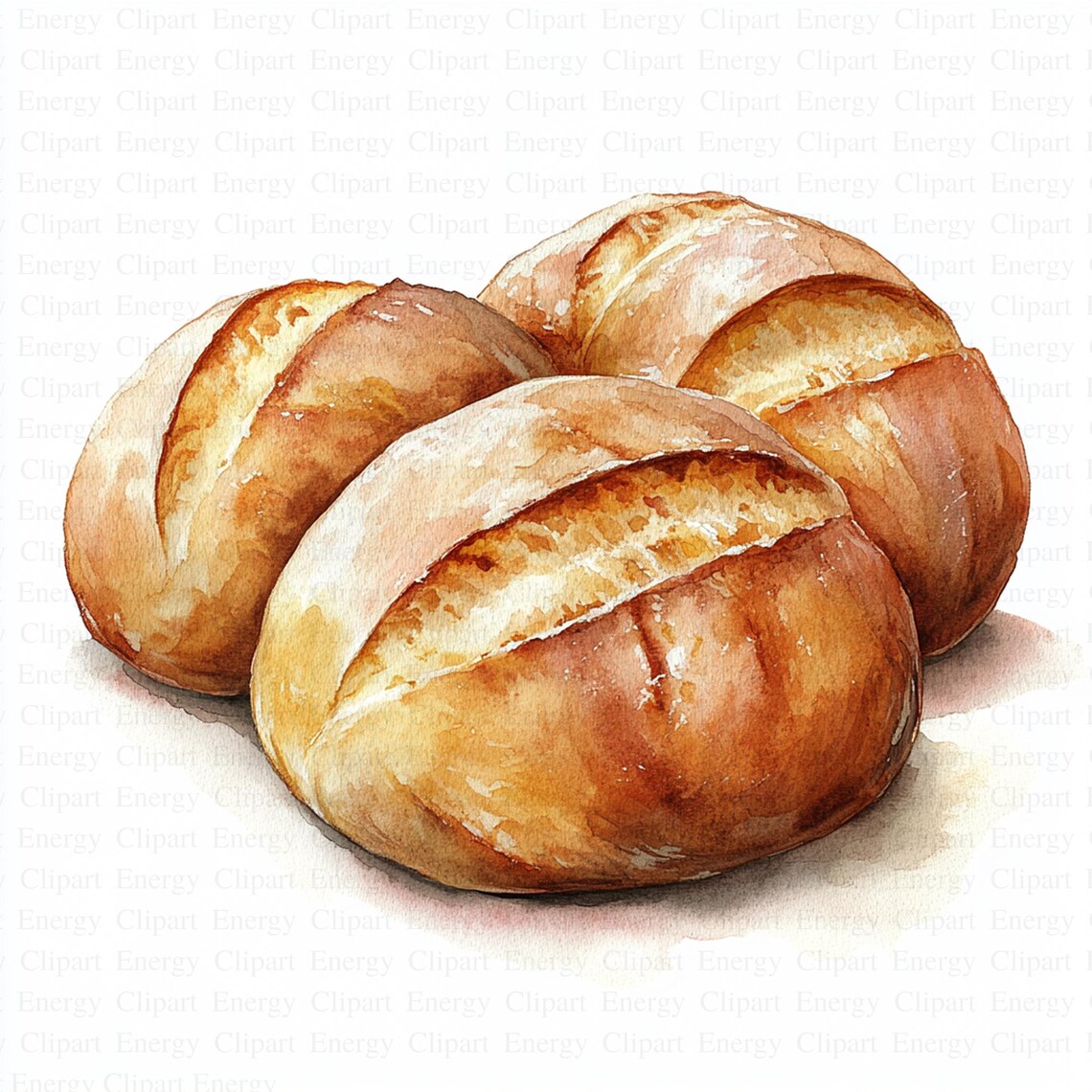 Watercolor Bread Clipart | 5 High Quality Jpg's | Digital Download ...