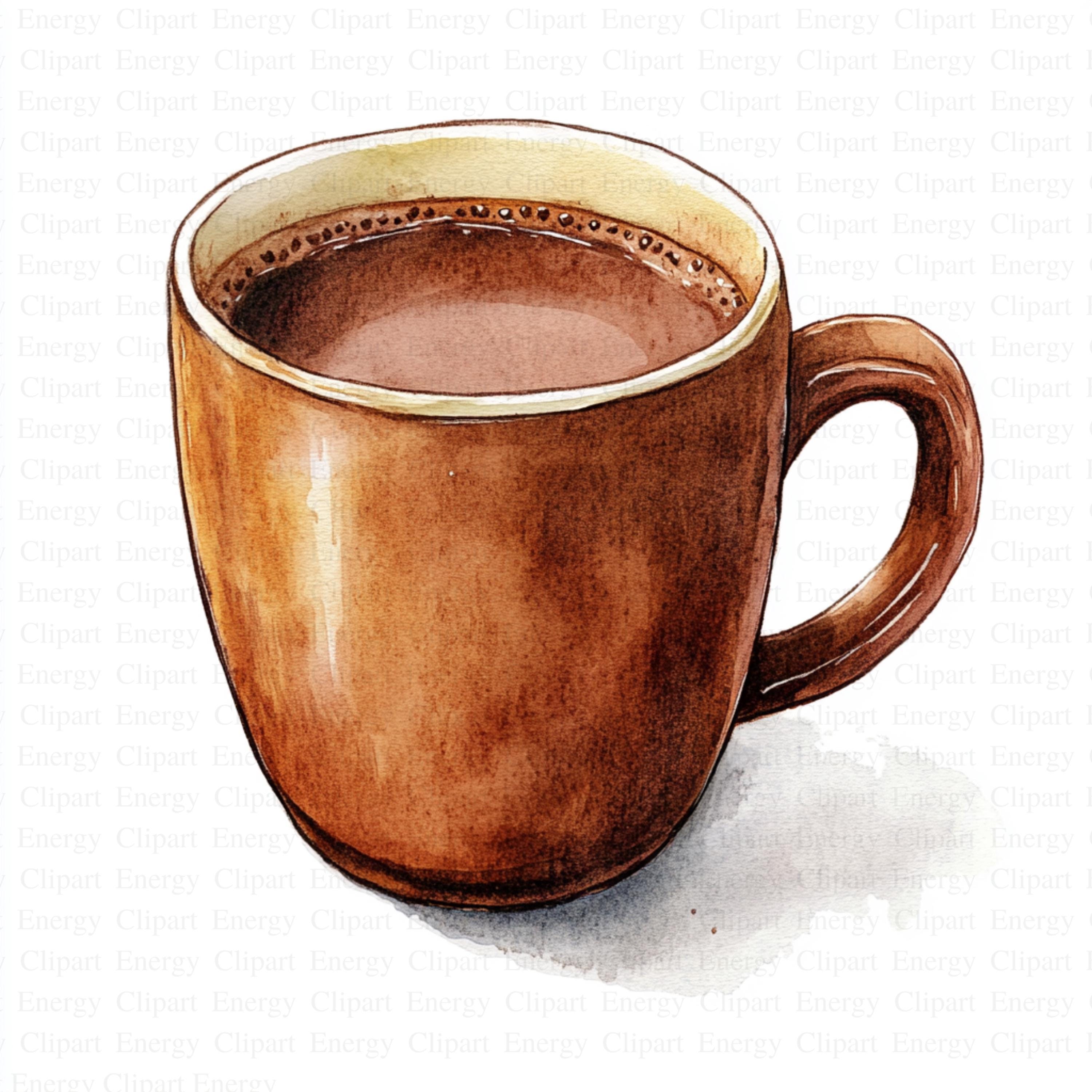 Hot Chocolate Mug Clipart 5 High Quality Jpg's Digital Download Mug ...