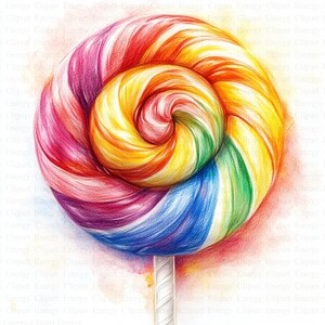 Rainbow Candy Clipart | 5 High Quality Jpg's | Digital Download ...