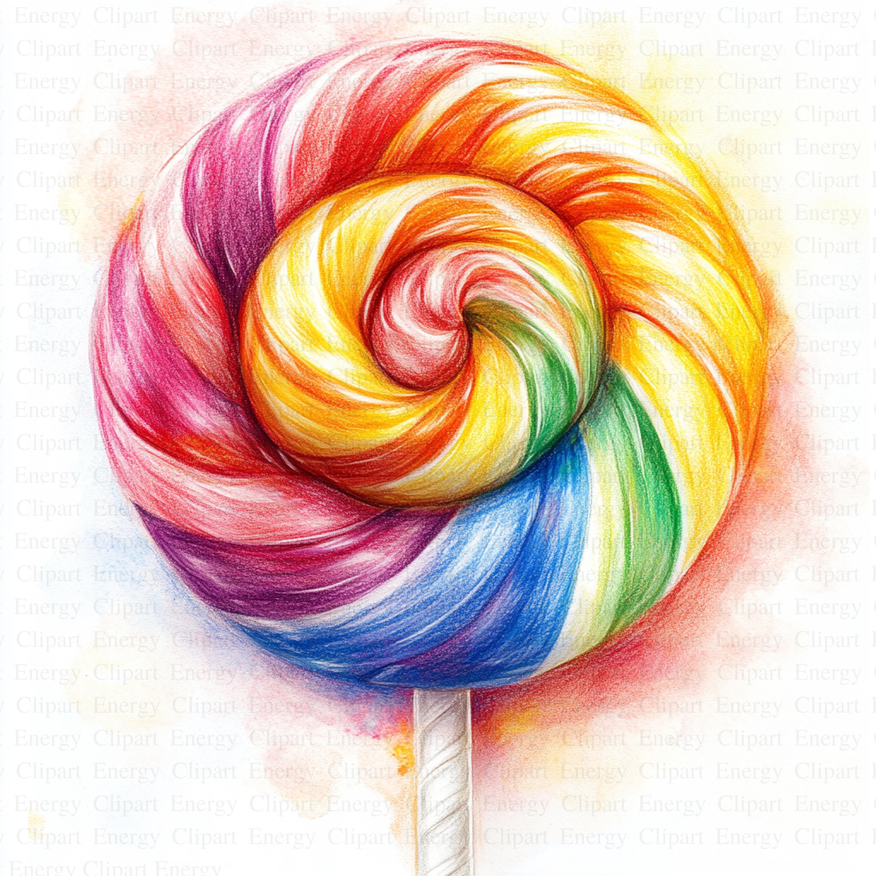 Rainbow Candy Clipart | 5 High Quality Jpg's | Digital Download ...