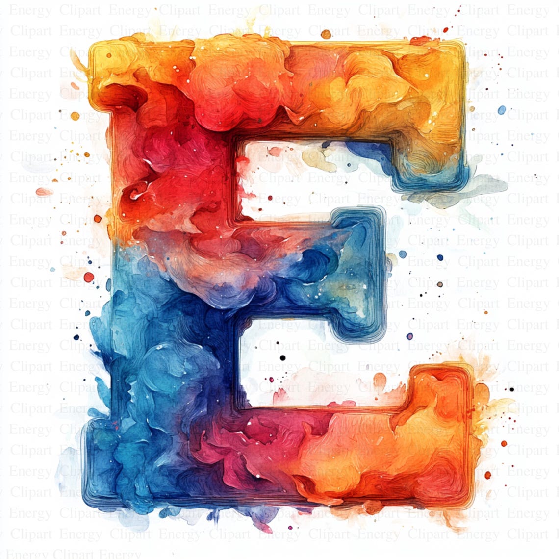 Letter E Clipart | 5 High Quality Jpg's | Digital Download | Alphabet ...