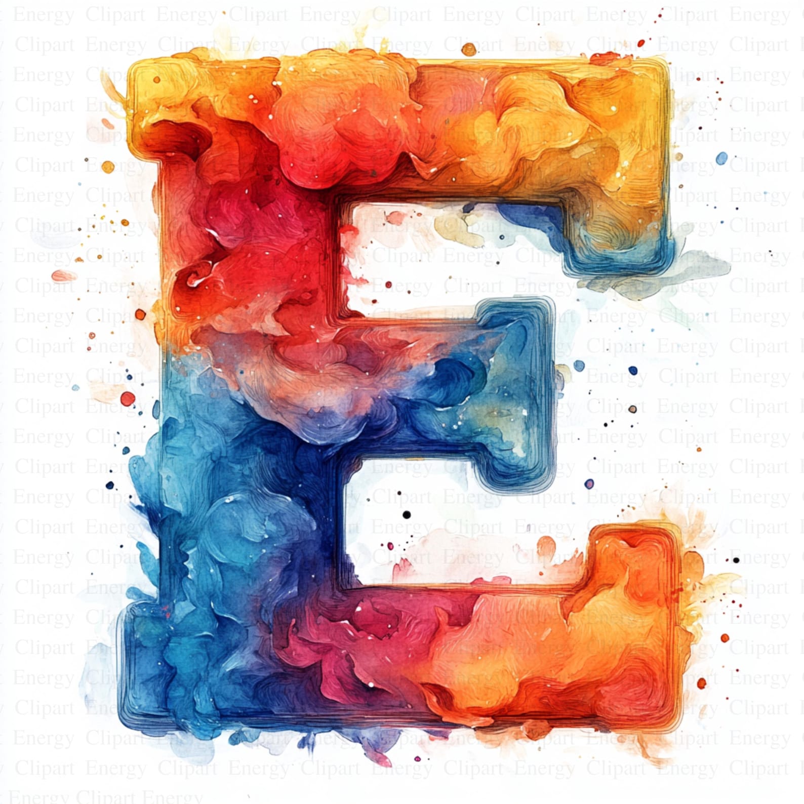 Letter E Clipart | 5 High Quality Jpg's | Digital Download | Alphabet ...