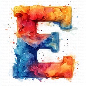 Letter E Clipart | 5 High Quality Jpg's | Digital Download | Alphabet ...