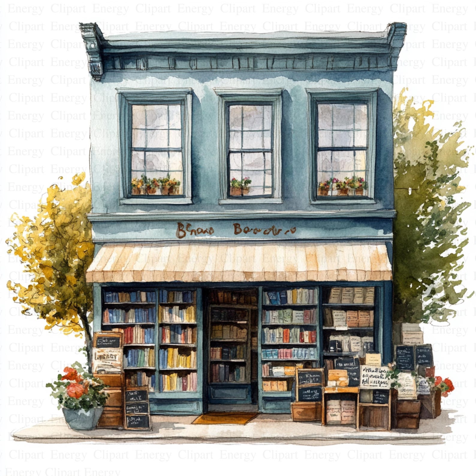 Bookstore Clipart | 5 High Quality Jpg's | Digital Download | Bookshop ...