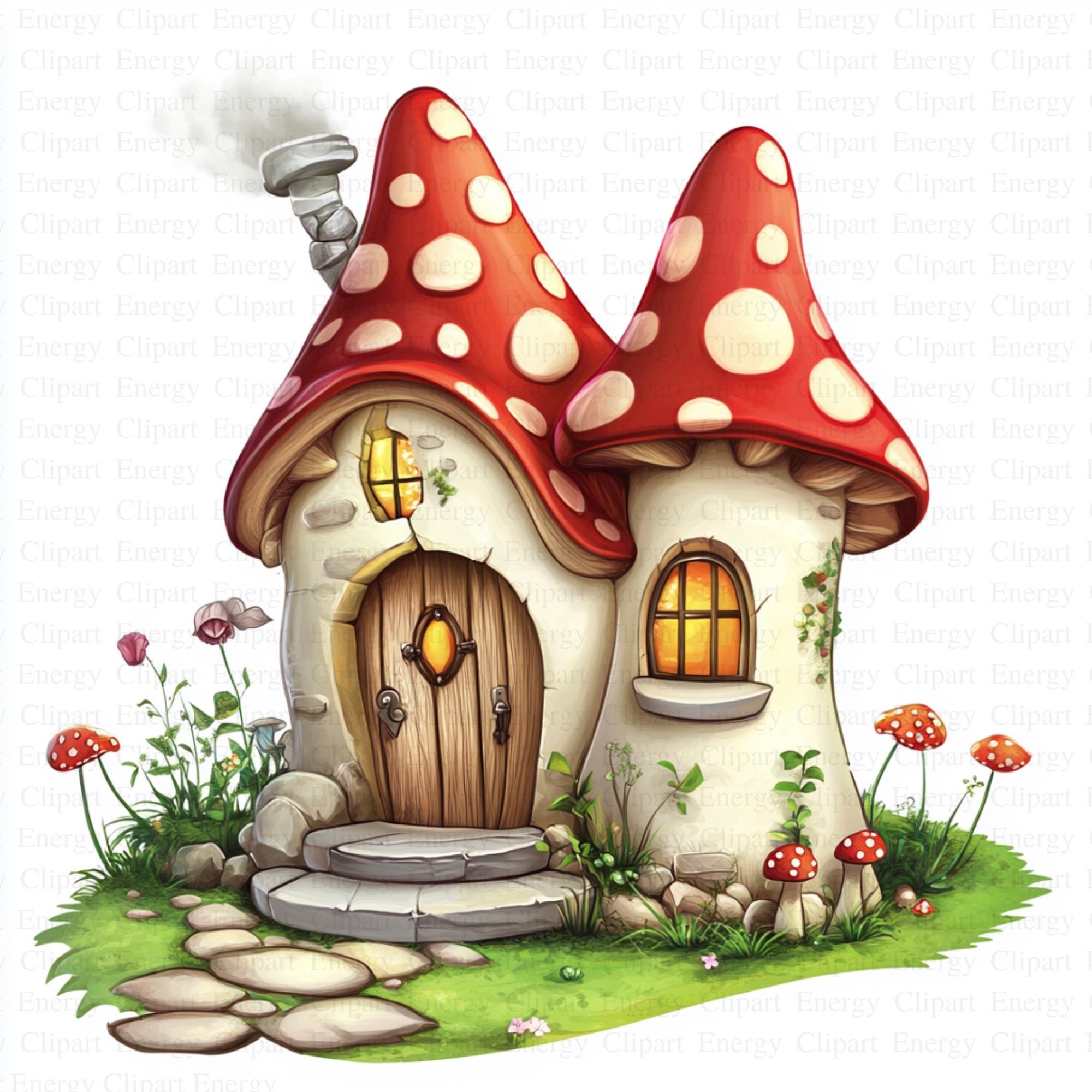 Gnome House Clipart | 5 High Quality Jpg's | Digital Download | Cute ...