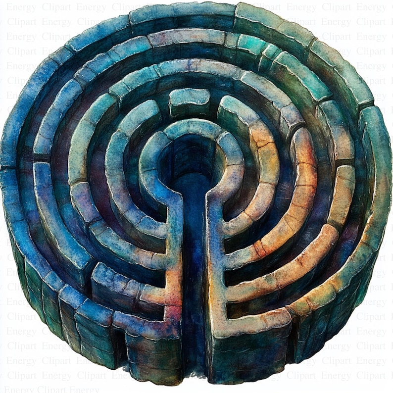 Labyrinth Clipart | 5 High Quality Jpgs | Digital Download | Wall Art ...