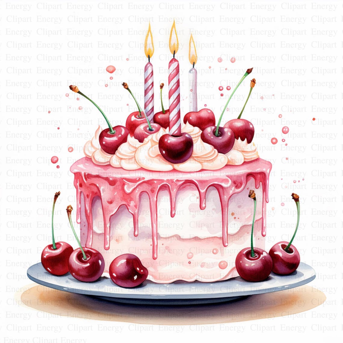 Birthday Cakes Clipart | 5 High Quality Jpgs | Digital Download | Card ...