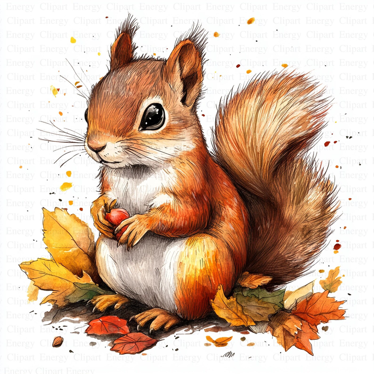 Autumn Wildlife Clipart | 5 High Quality Jpg's | Digital Download ...