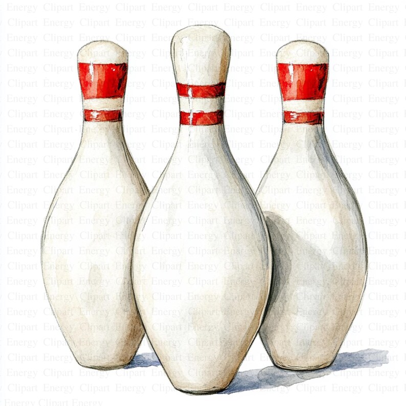 Vintage Bowling Clipart 5 High Quality Jpg's Digital Download Retro ...