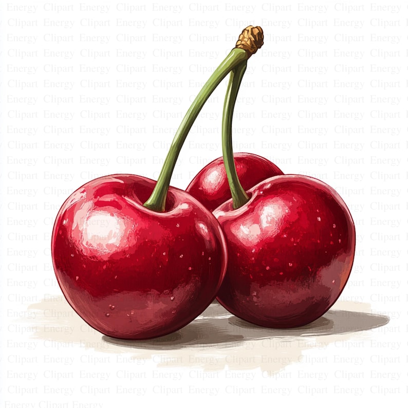 Cherry Clipart 5 High Quality Jpg's Digital Download Fruit Clipart ...