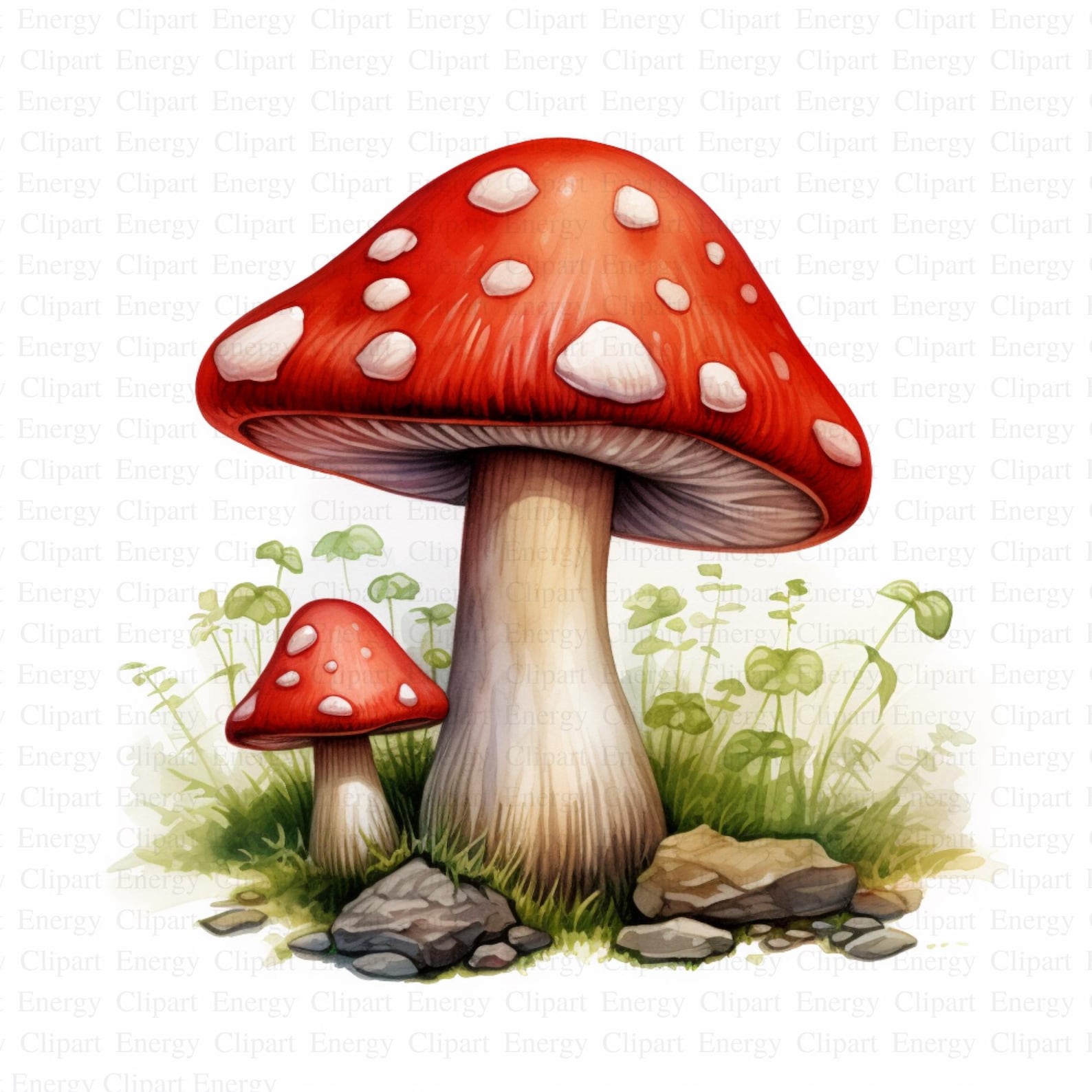 Toadstool Clipart 5 High Quality Jpgs Digital Download Memory Books ...
