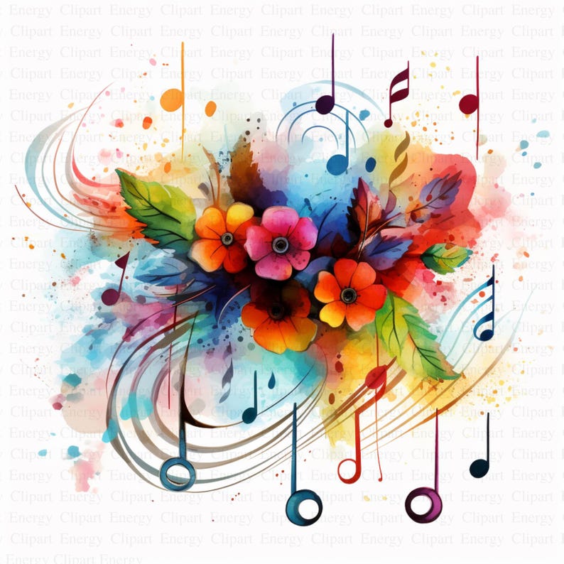 Music Notes Clipart | 5 High Quality Jpg's | Digital Download | Music ...
