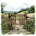 Gates on Countryside Clipart | 5 High Quality Jpg's | Digital Download ...