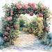 Rose Garden Clipart | 5 High Quality Jpgs | Digital Download | Art ...
