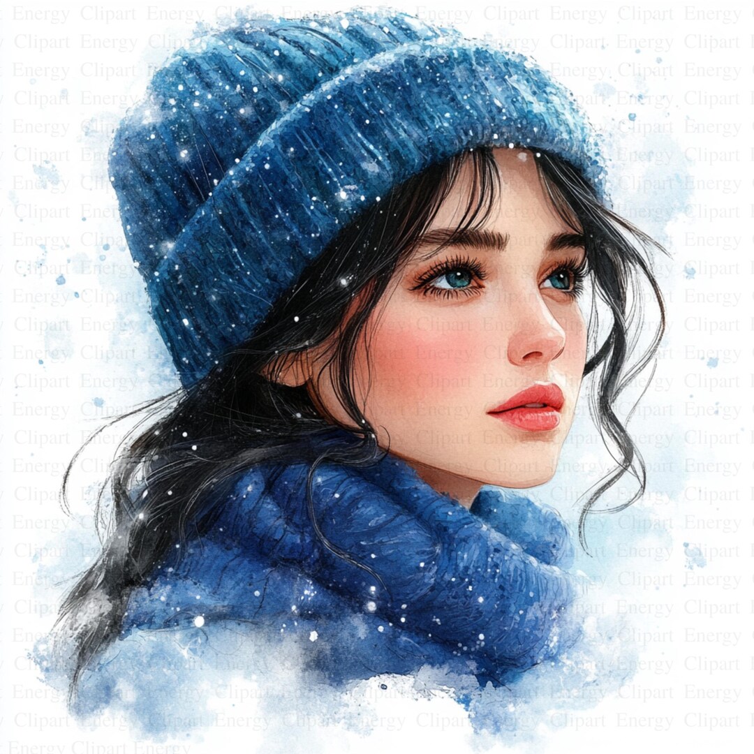 Winter Women Clipart | 5 High Quality Jpg's | Digital Download ...