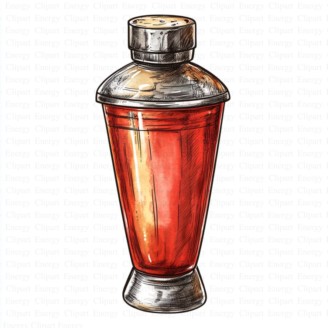 Cocktail Shaker Clipart | 5 High Quality Jpg's | Digital Download ...