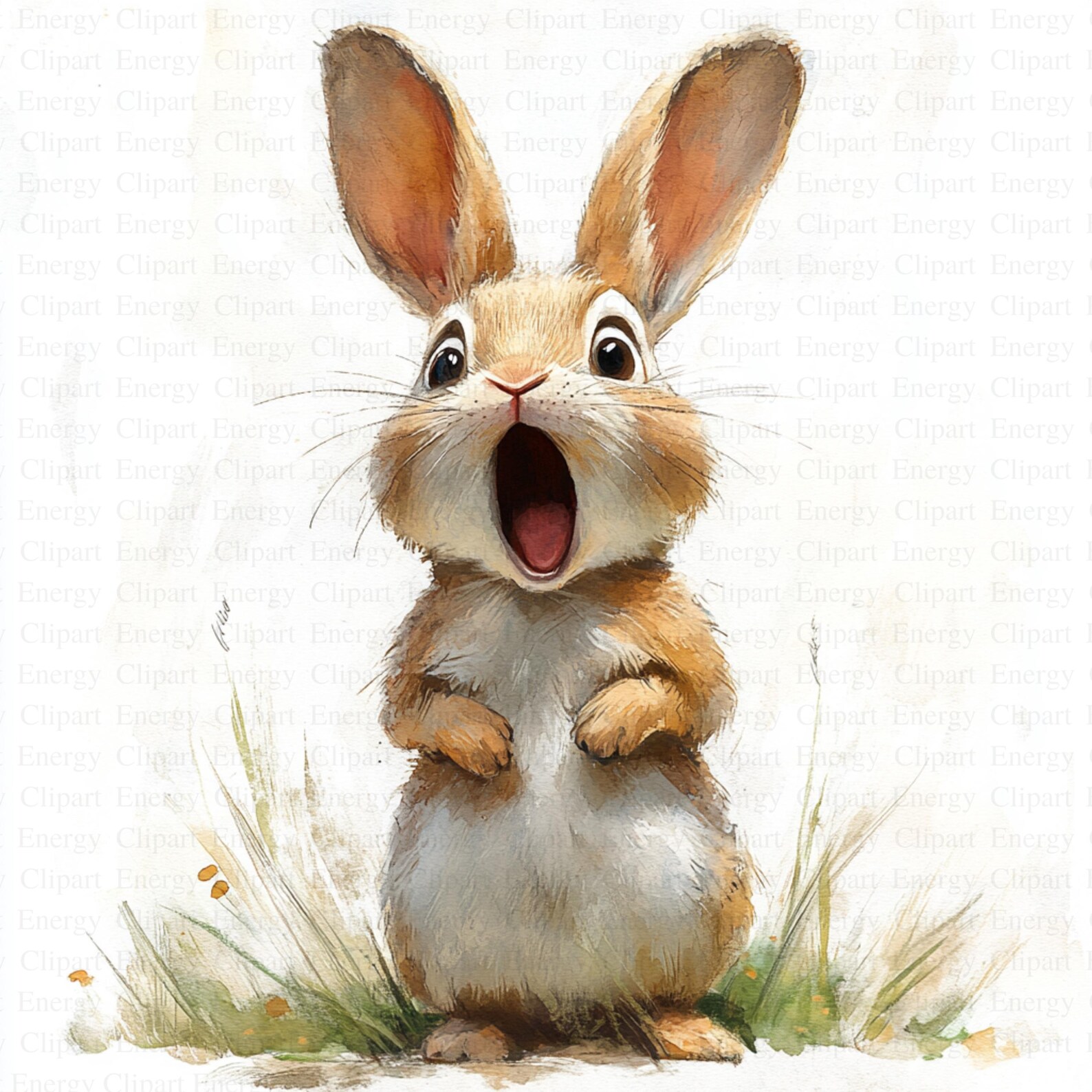 Surprised Hare Clipart | 5 High Quality Jpg's | Digital Download | Hare ...