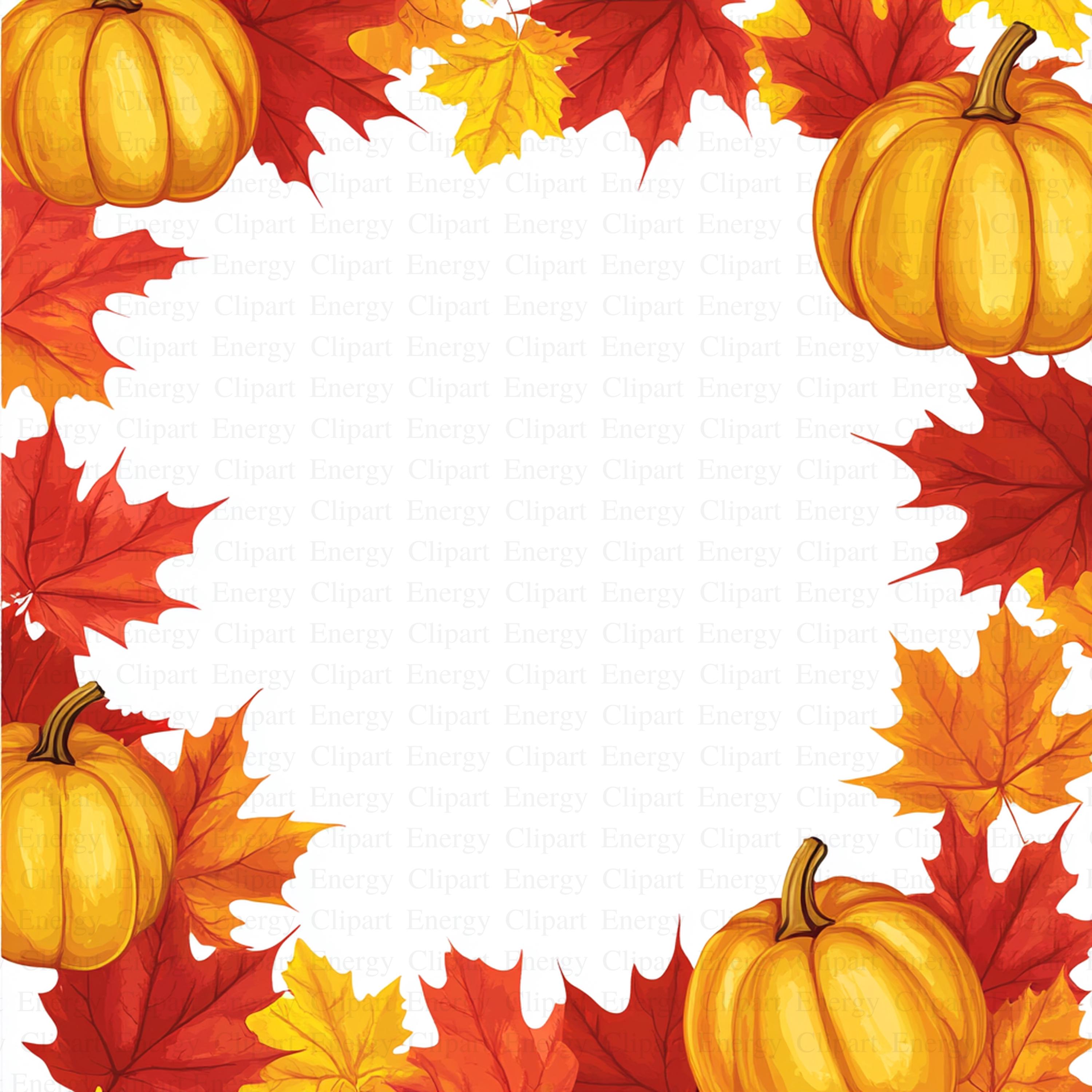 Autumn Border Clipart | 5 High Quality Jpg's | Digital Download | Fall ...