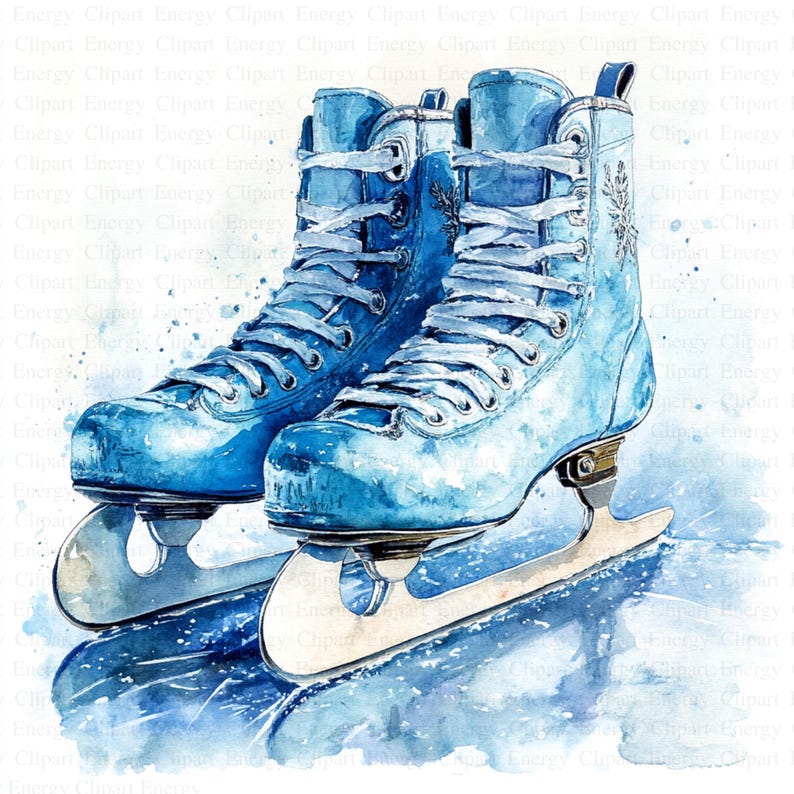 Ice Skates Clipart | 5 High Quality Jpg's | Digital Download | Skates ...