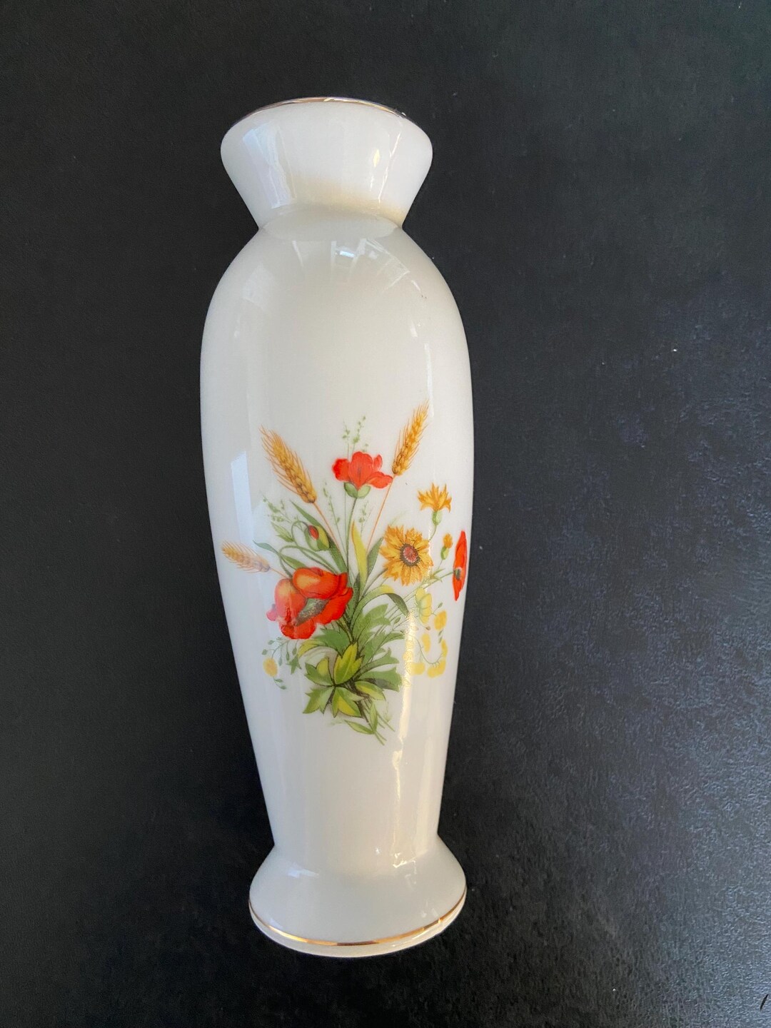 Vintage Lefton Japan Porcelain Bud Vase With Hand Painted Multi-colored ...