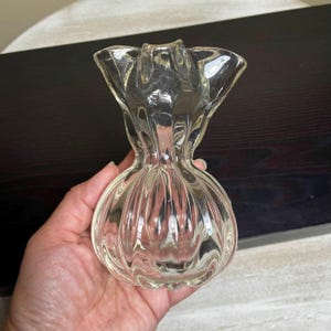 Hand-blown Stretch Glass Pinch Rim Vase, Two’s Company, Unique Look ...