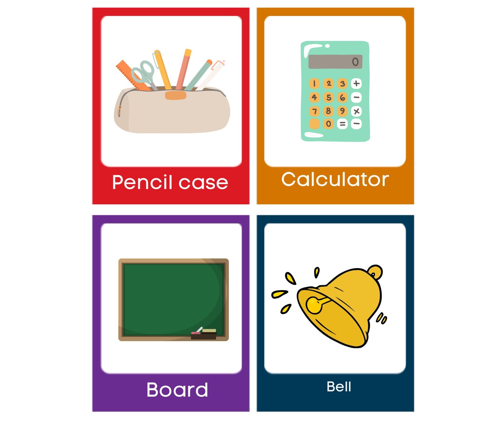 School Essentials Flashcards for Kids - Etsy