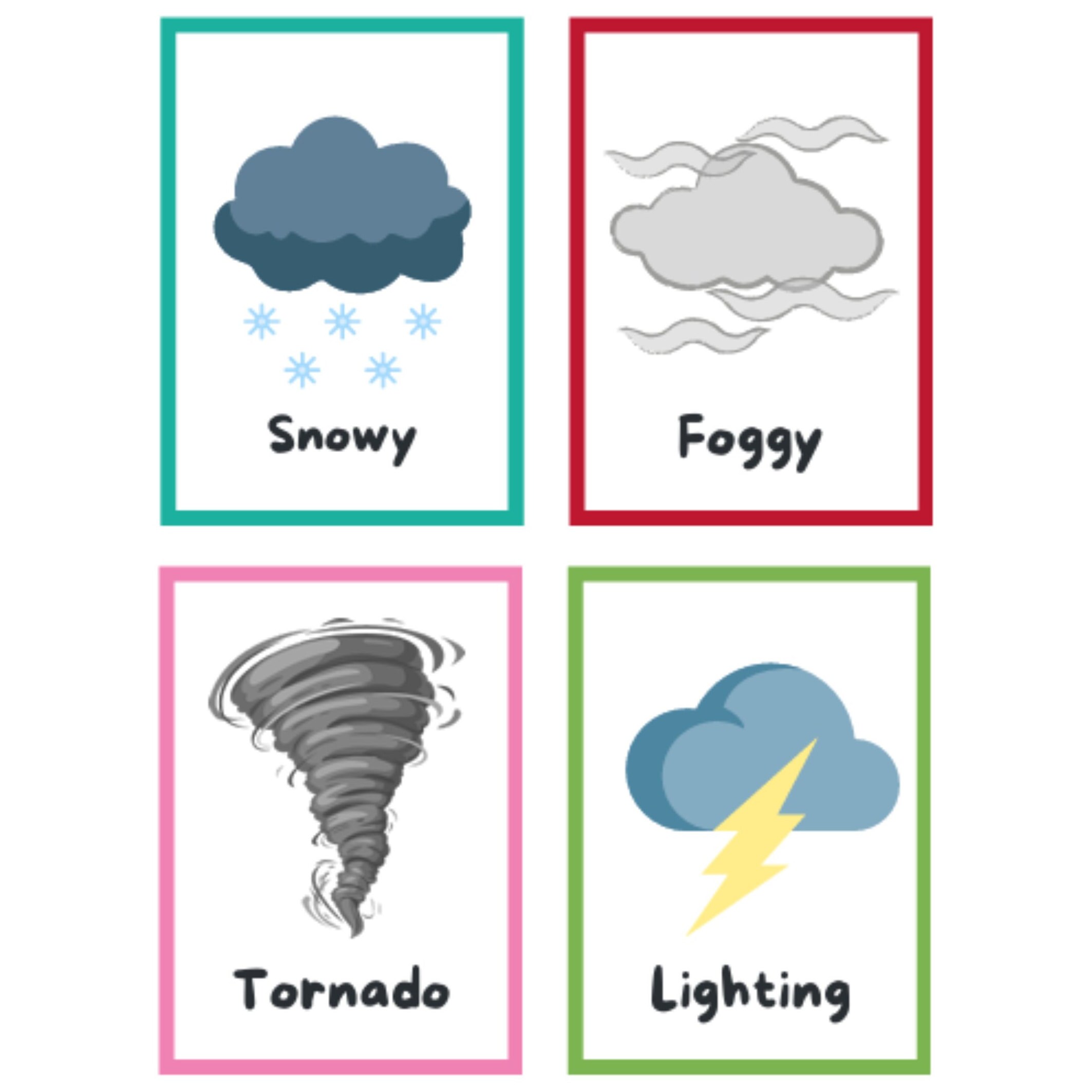 Interactive Weather Flashcards for Kids: Fun & Educational Learning - Etsy