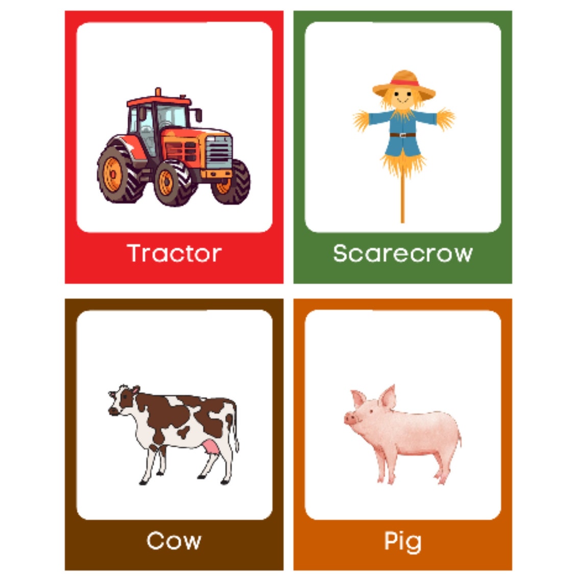 Explore the Farm Flashcards for Kids - Etsy