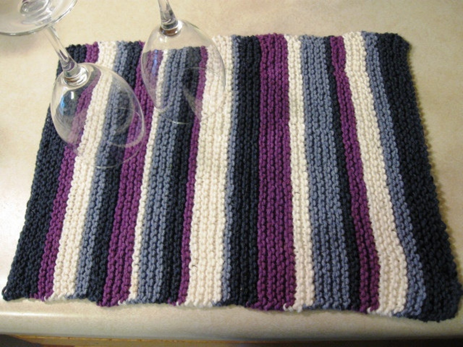 PDF Pattern for Dish Drying Mat, Simple Garter Stitch Pattern, Cotton ...