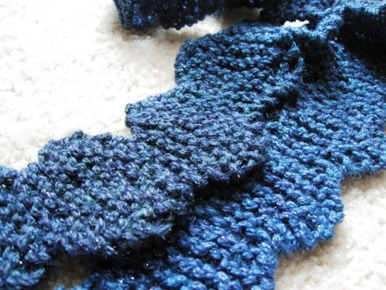 PDF Pattern, Meandering Scarf, Very Easy Simple Scarf, Garter Stitch ...