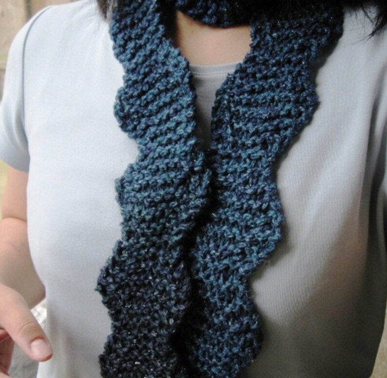 PDF Pattern, Meandering Scarf, Very Easy Simple Scarf, Garter Stitch ...