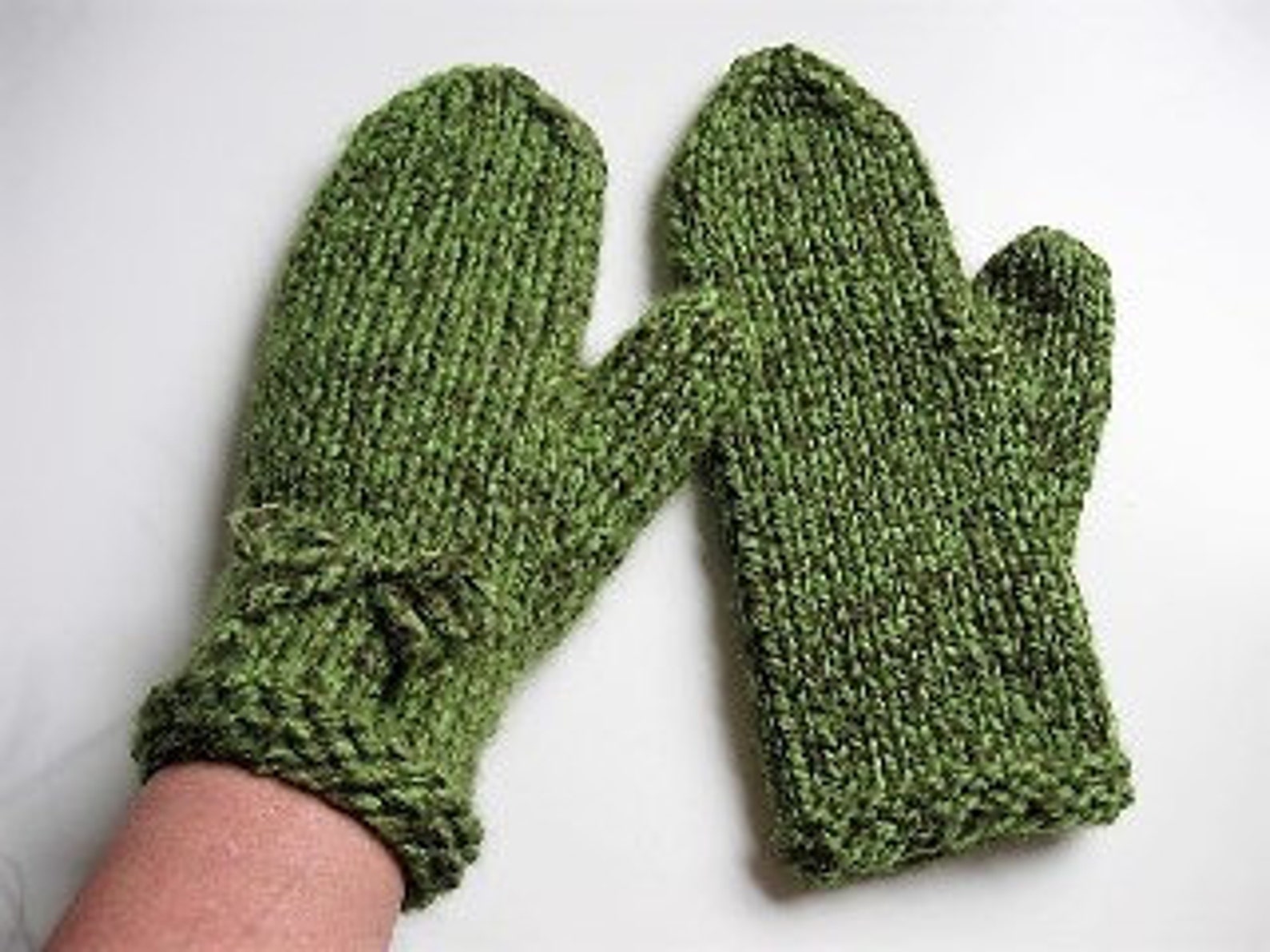 PDF Knitting Pattern - Bulky Yarn Mittens, 1 Ball Project, for Ladies ...