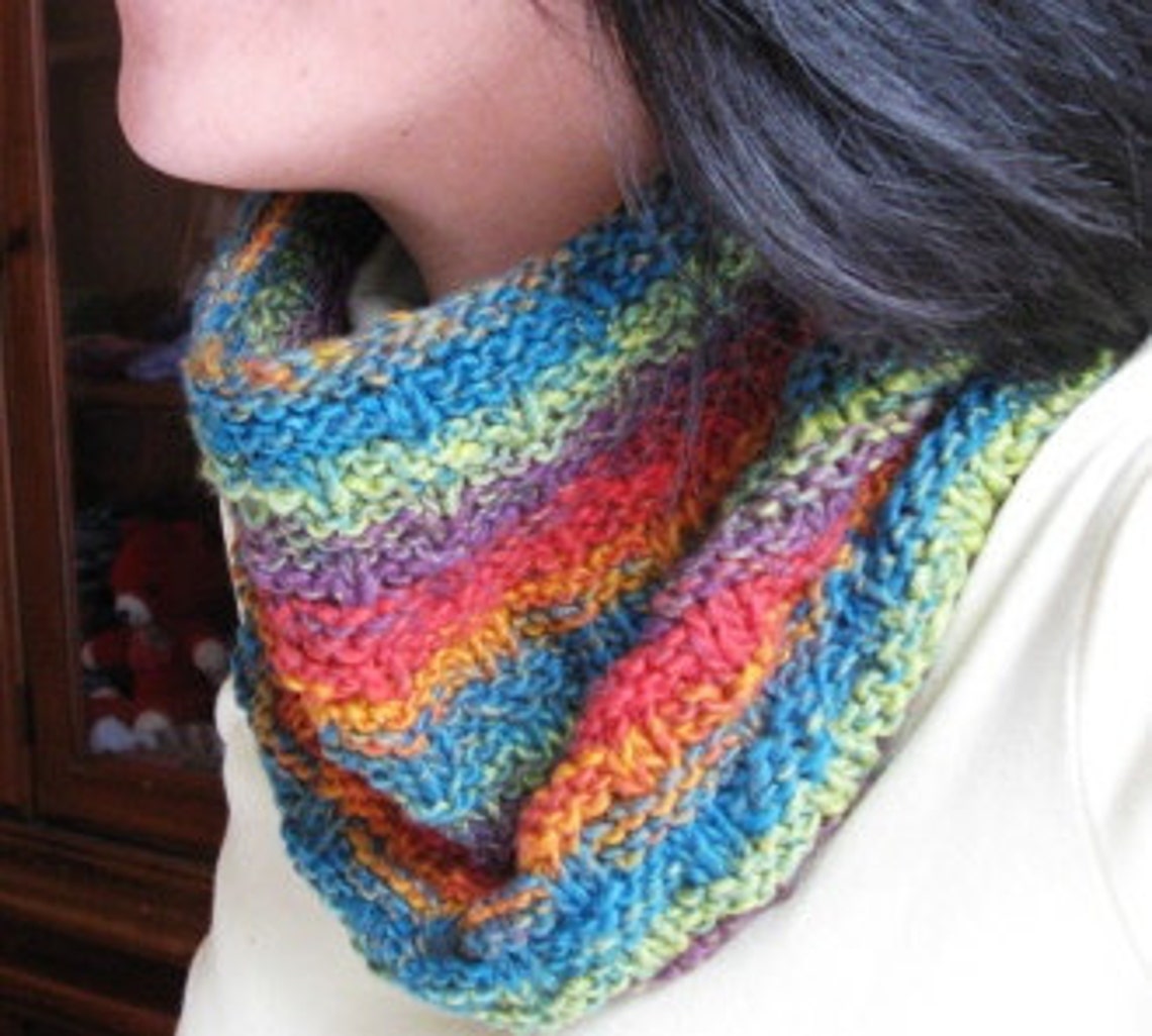 Knit Cowl PDF Pattern, Worsted Weight Yarn, for Easy and Quick Project ...