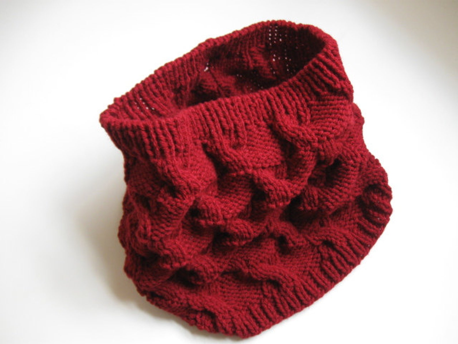 Warm, Cozy, and Textured Cowl PDF Knitting Pattern, Worsted Weight Yarn ...