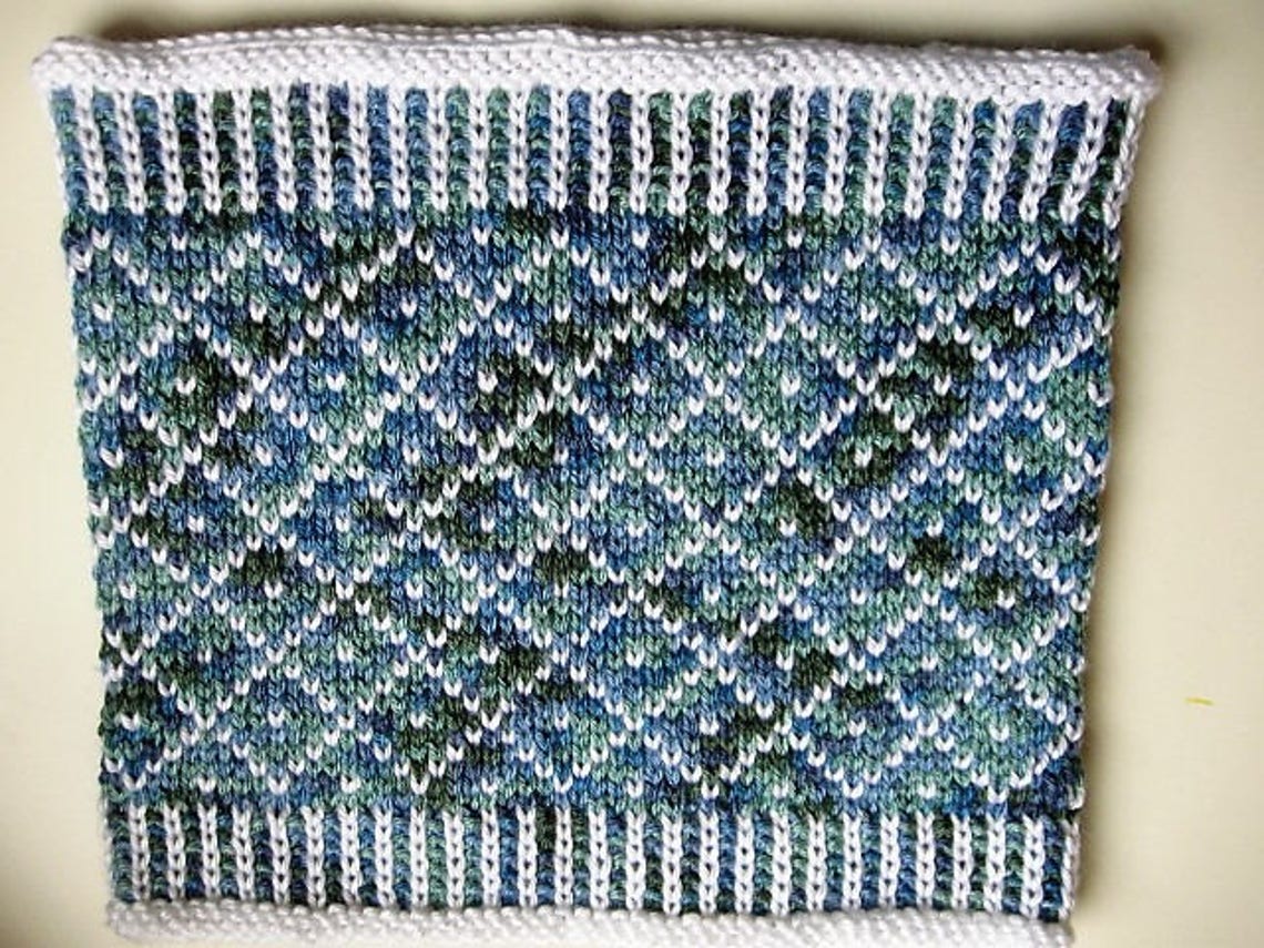 Fair Isle Pattern Cowl #1 - Two Colors, Easy Fair Isle Knit Pattern ...